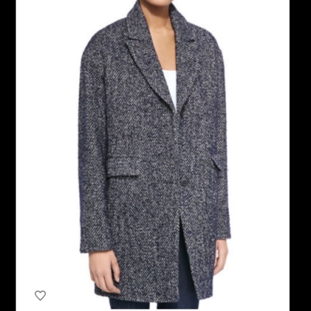 Dawn Levy Long Tweed Jacket - Gem
